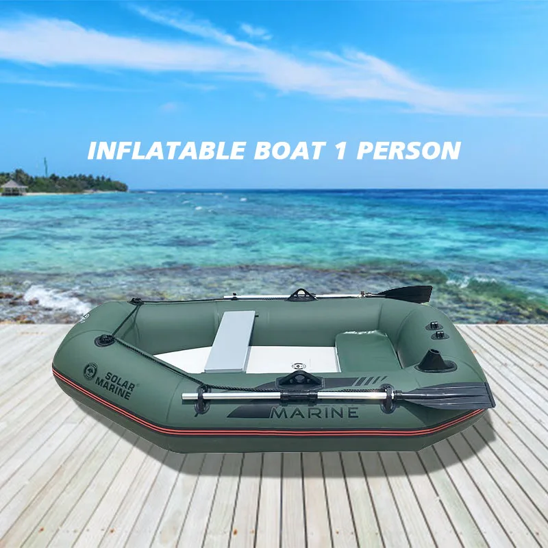 Solar-Marine-Inflatable-Boat-Raft-Set-1-Person-Fishing-Kayak-Force ...