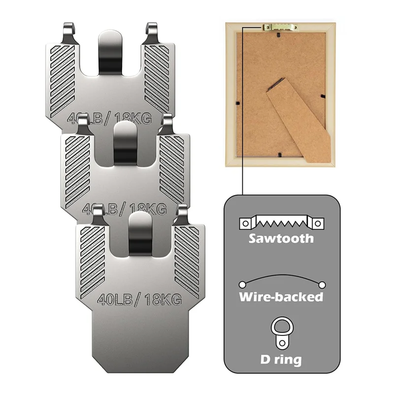 AB66-20Pcs Claw Picture Hangers For Drywall: Wall Picture Hanging Hooks ...