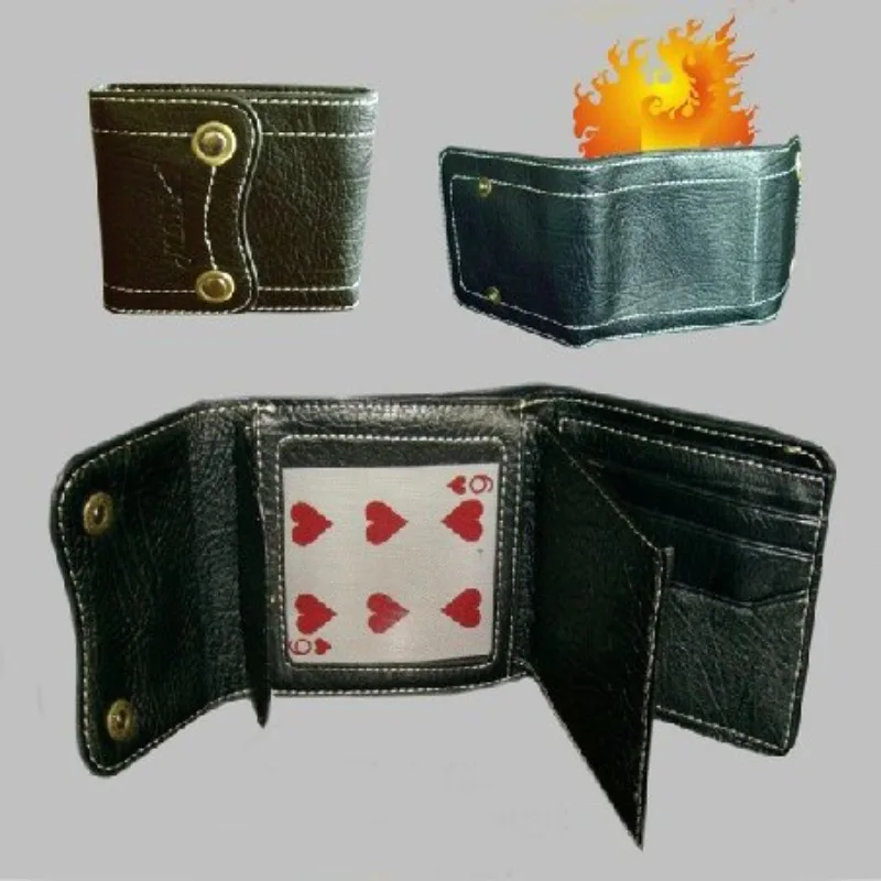 CARD TO FIRE WALLET Stage Magic Props 2 in1 Trick for Magician Tricks ...