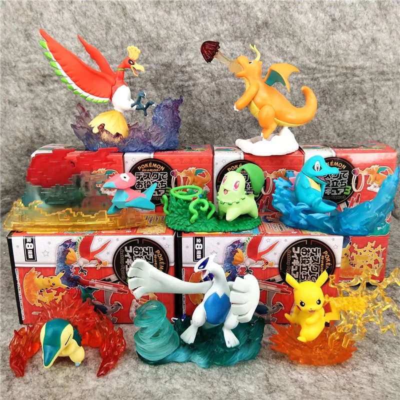 8Pcs-Set-New-Pokemon-Desktop-Action-Figure-Pikachu-Lugia-Charizard-PVC ...