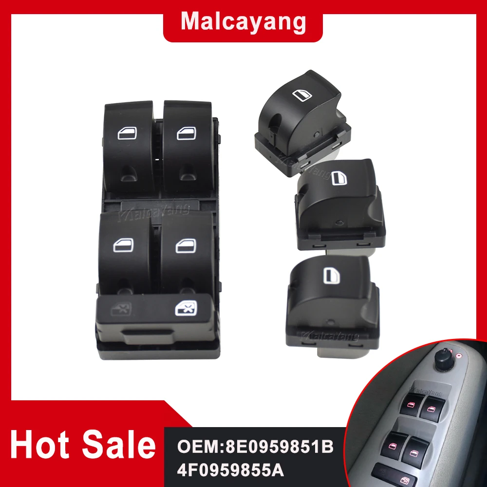 High-Performance-For-Audi-A4-S4-B6-B7-Power-Windows-Switch-Glass-Lifter ...