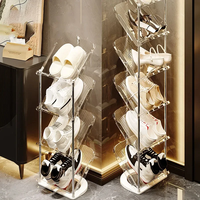 Transparent Shoe Rack Light Luxury Multi-Tiers Shoes Shelf Clear Shoes ...