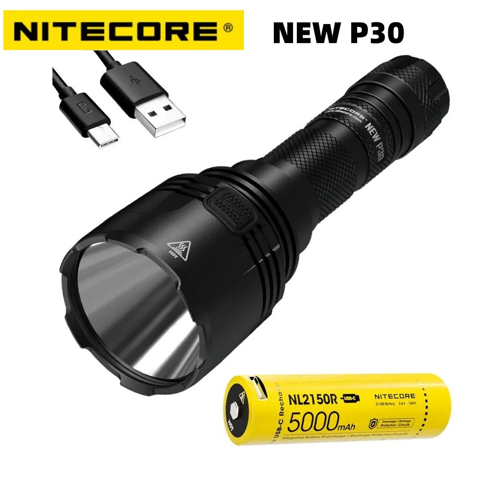 NITECORE-NEW-P30-Waterproof-Flashlight-XP-L-HI-V3-LED-Tactical-1000 ...