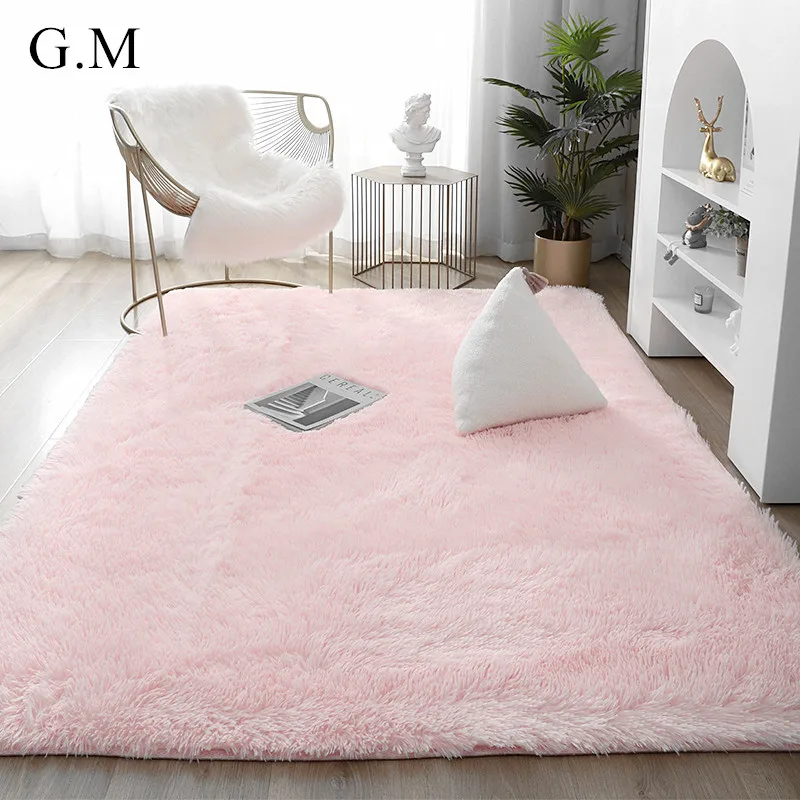 Tapete rosa para meninas shaggy crianças piso macio esteira sala de ...