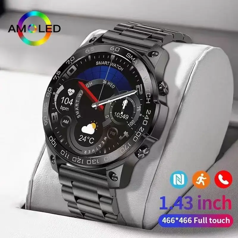 Smart Watch For Men NFC Bluetooth Call Smartwatch AMOLED HD Screen ...
