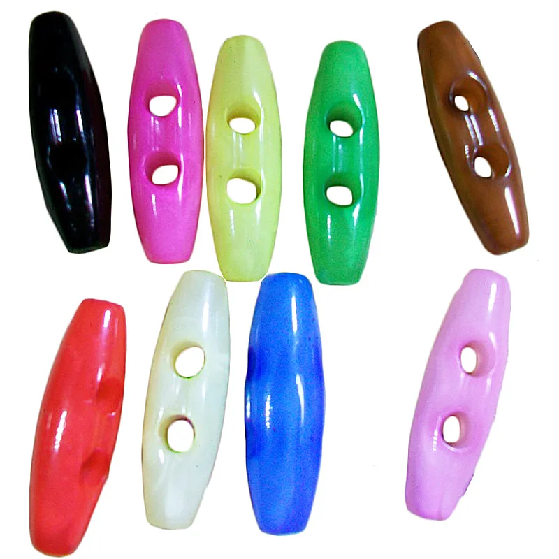10PCS-30-50MM-Oval-Shape-Resin-Two-Eye-Button-Toggle-Buttons-Sewing ...