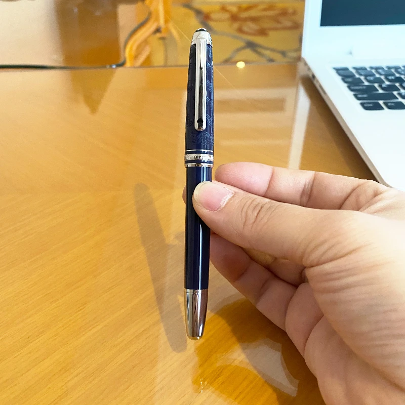 100% Brand New Luxury Dark Blue Classic Fountain Ballpoint Pen ...