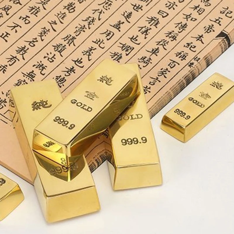 1Pcs-Pure-Copper-Imitation-Gold-Bar-Fake-Gold-Bar-Ingot-Brass-Car ...