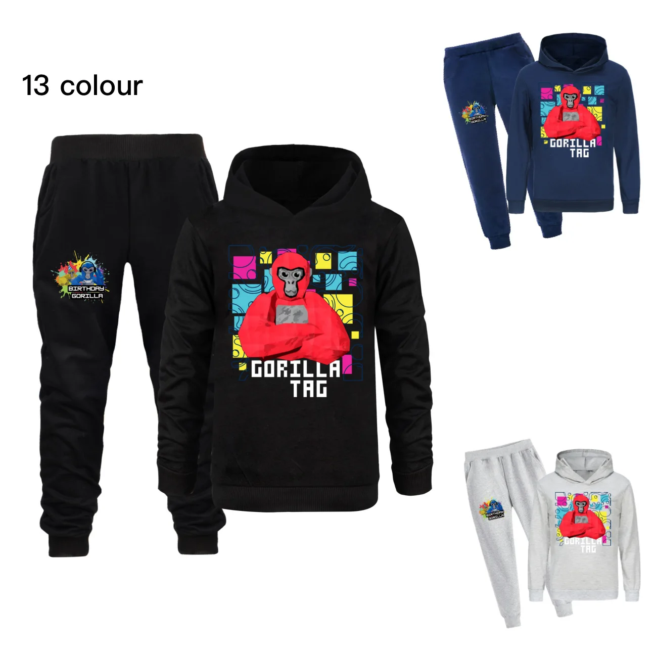 New-Gorilla-Tag-Monke-Clothes-Kids-Hooded-Sweatshirts-Pants-2pcs-Set ...