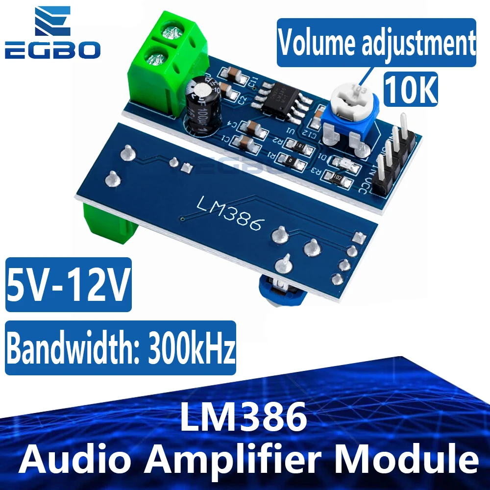 1PCS-5PCS-EGBO-LM386-Audio-Amplifier-Module-200-Times-5V-12V-Input-10K ...