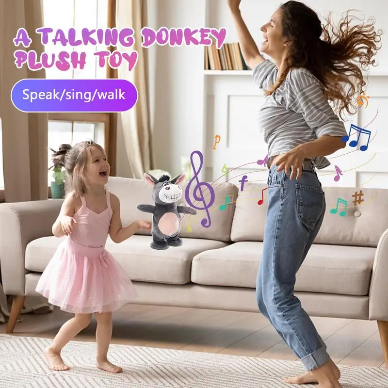 Kids Dancing Shaking Donkey Repeat Talking Electric Toys Speaking ...