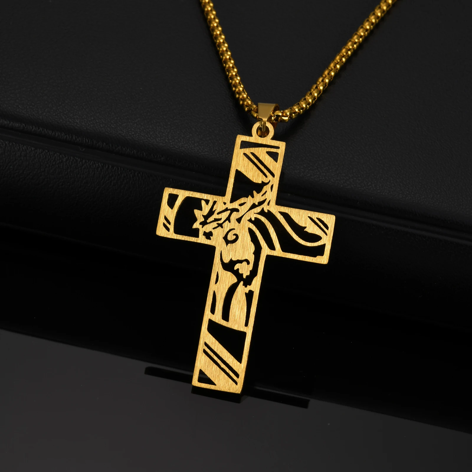 Collier pendentif croix de jésus catholique pour hommes et femmes ...