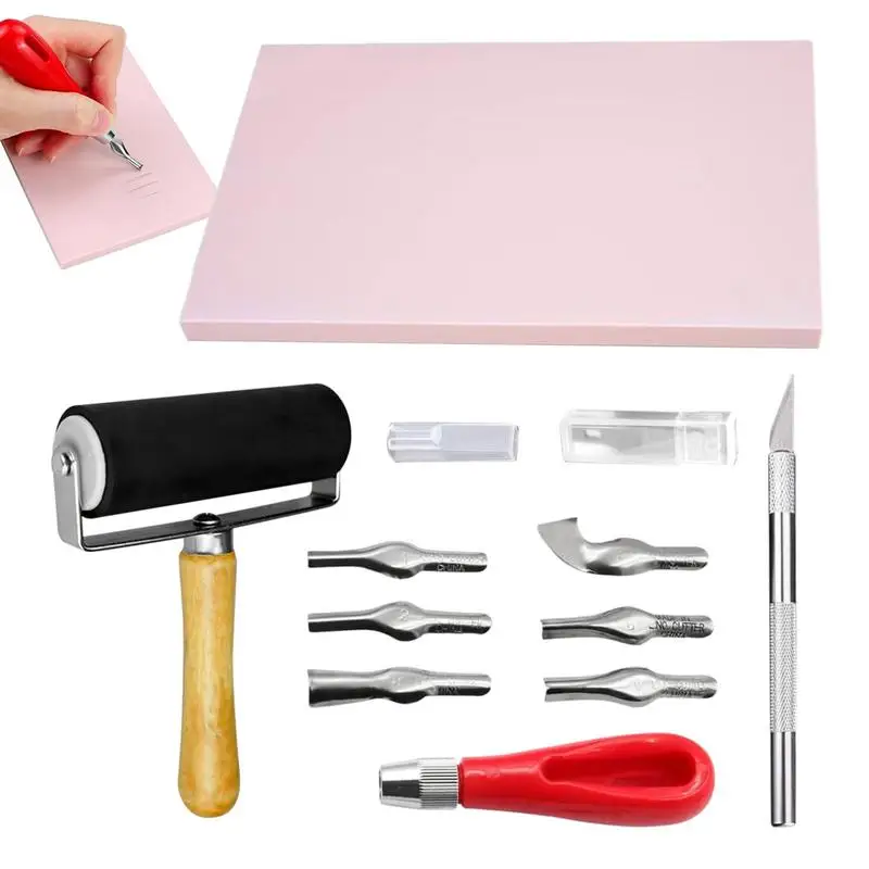 Stamp-Carving-Kit-Rubber-Block-Stamp-Carving-Stamp-Pads-For-Rubber ...