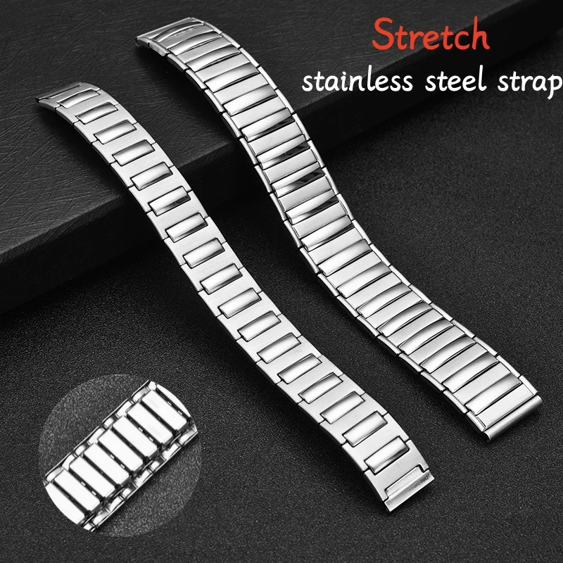 Stretch Expansion Stainless Steel Strap 14mm 16mm 18mm Milanese Metal ...