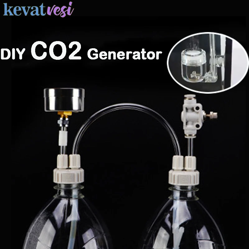 Aquarium-CO2-Generator-DIY-Fish-Tank-CO2-System-Kit-CO2-Valve-Diffuser ...
