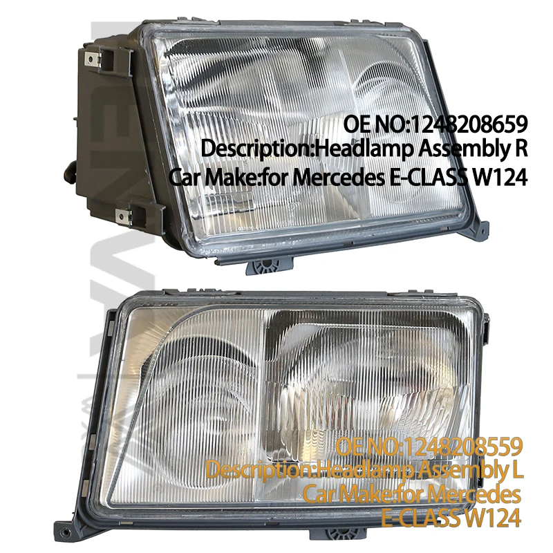 Par de faros delanteros 1248208659 1248208559 para Mercedes Benz W124 ...