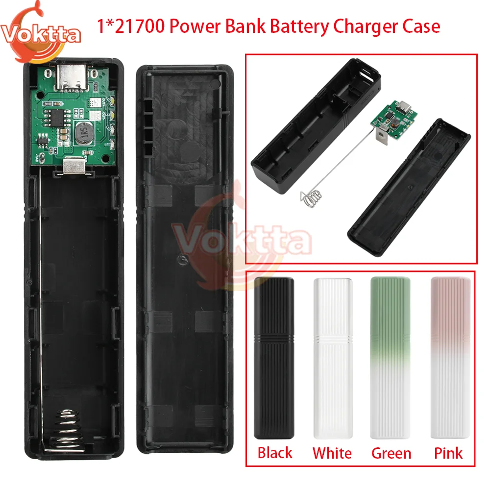 1*21700 Power Bank Battery Charger Case Portable Mobile Power Supply ...