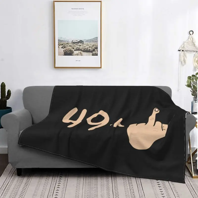 49-Plus-1-Gesture-Rude-Middle-Finger-Age-Joke-Blanket-Autumn-Fashion ...