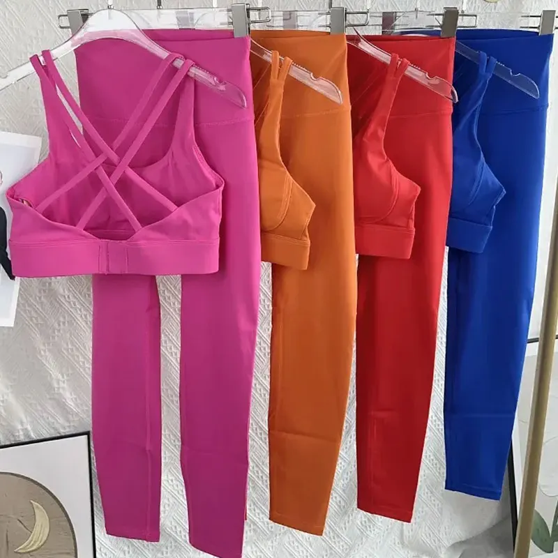 2 Piece Yoga Clothes Women's AthleticWear Gymwear Workout Clothes Gym ...