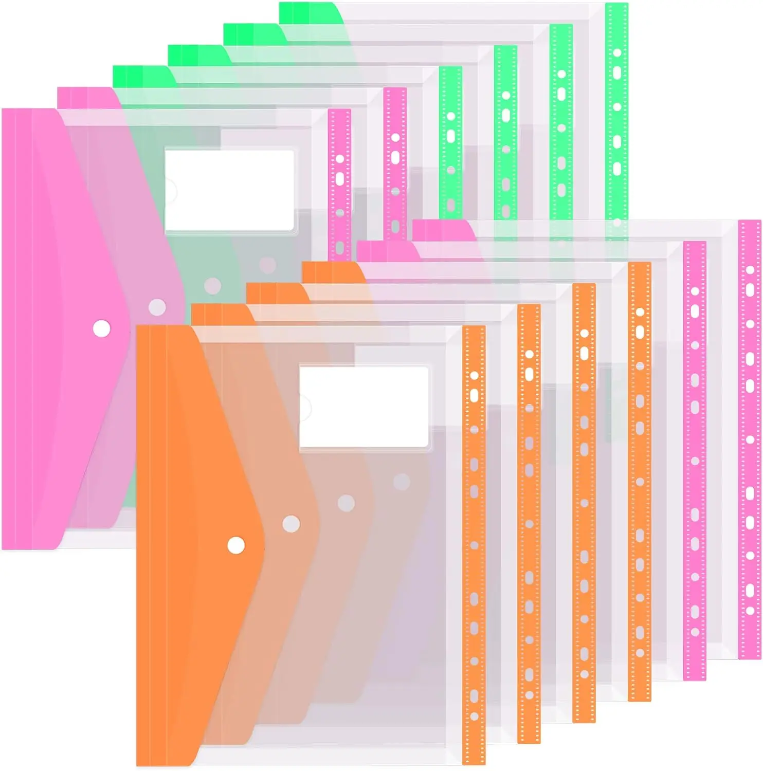 6pcs-Transparent-Plastic-Envelopes-Binder-Pocket-Expandable-Binder ...