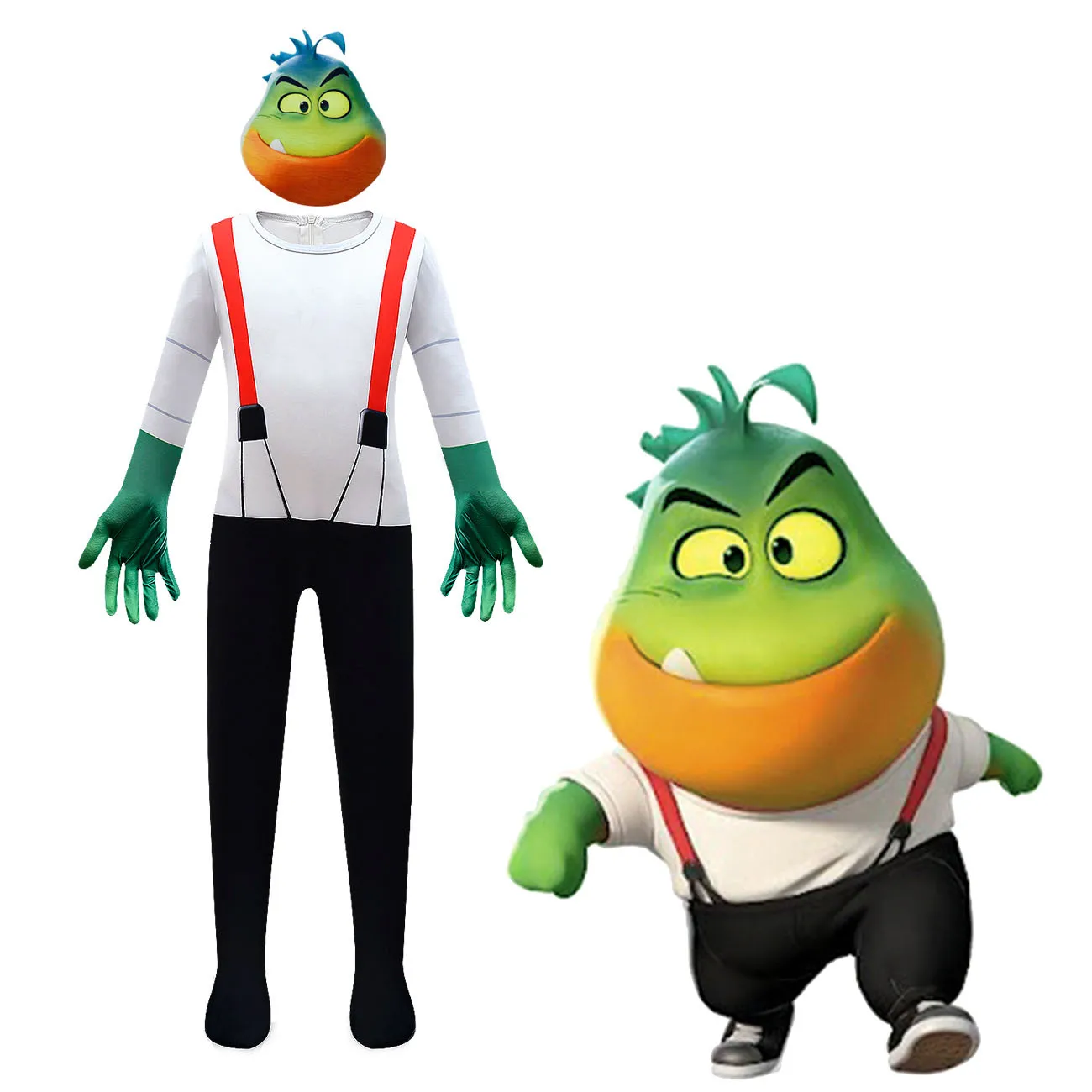 New The Bad Guys Cosplay Costume Mr.frog Costume Superhero Bodysuit ...