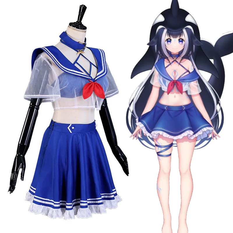 Vtuber-Shylily-Cosplay-Bikini-Set-JK-Girls-Sailor-Tops-and-Skirt ...