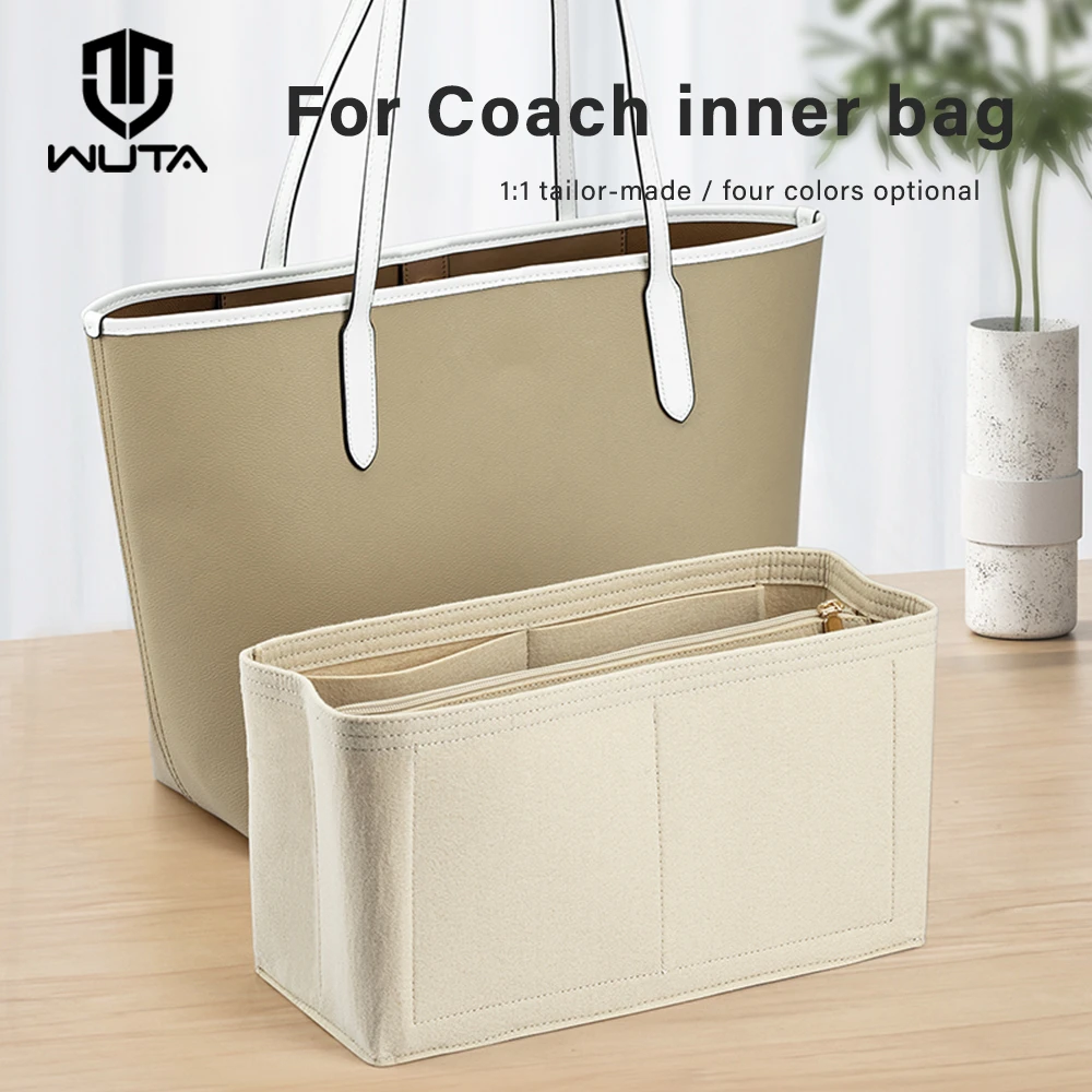 WUTA Inner Bags For Coach Felt Insert Bag Makeup Handbag Organizer ...