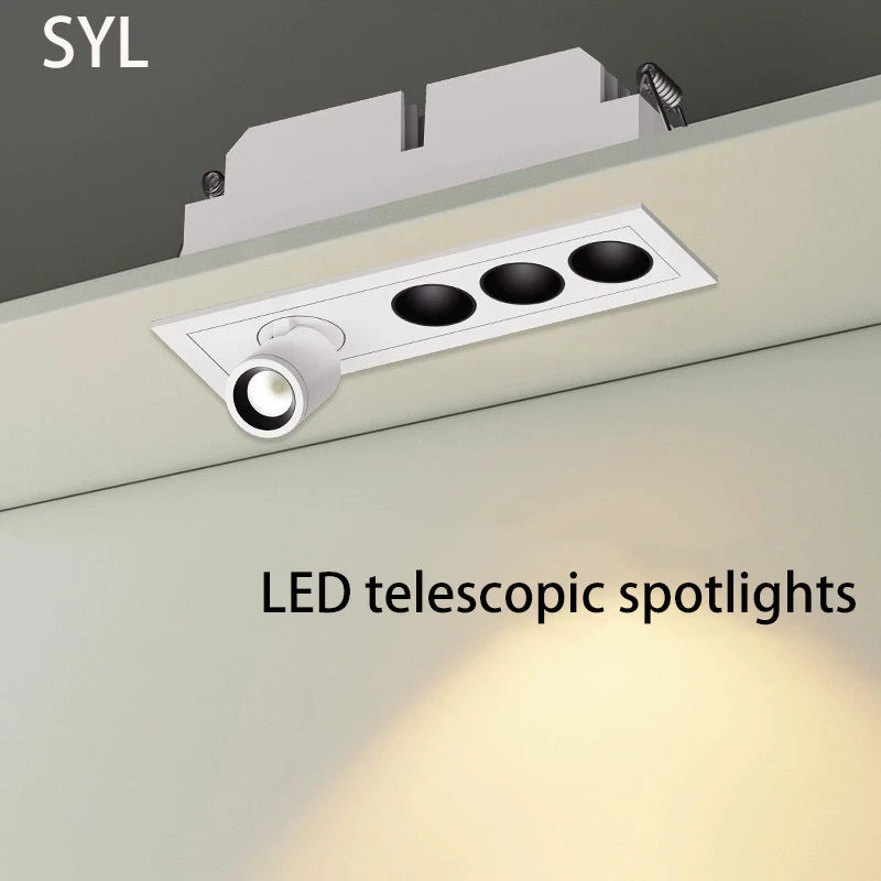 Led-Spotlights-Mini-Telescopic-Line-Strip-Light-Rotation-Spot-Light-COB ...