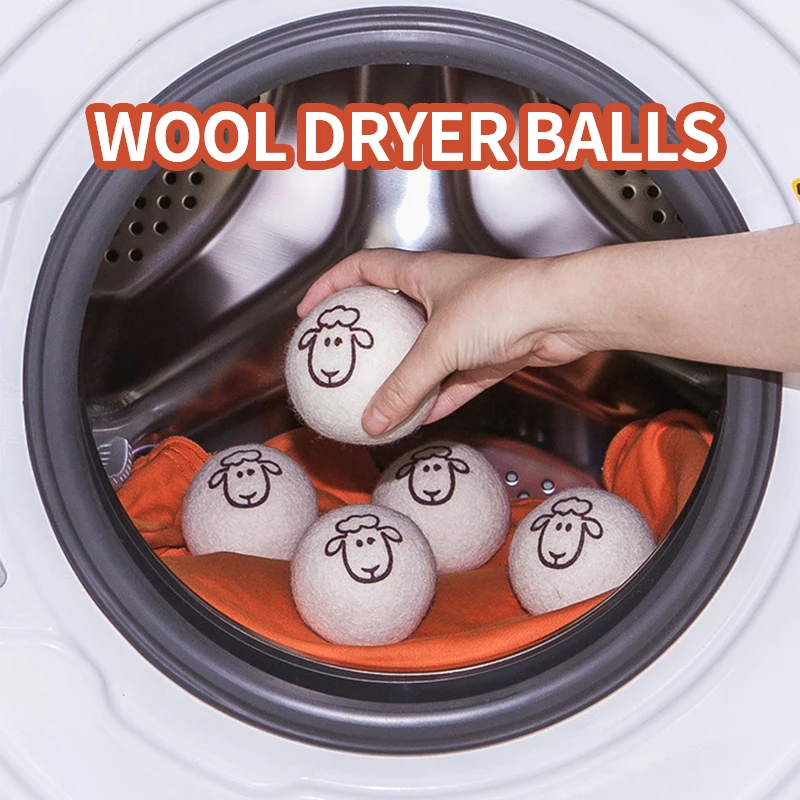 7cm Wool Dryer Balls Reusable Softener Laundry Laundry Ball Home ...