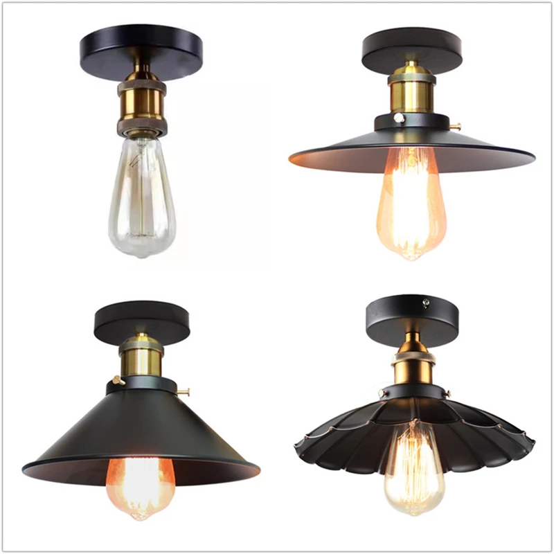 Retro-indoor-lighting-Vintage-LED-lights-iron-lampshade-ceiling-light ...