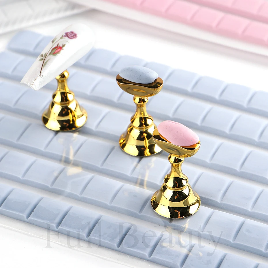 Pink Blue Nail Adhesive Glue Clay Reusable Tacky Gel for Nail Art ...
