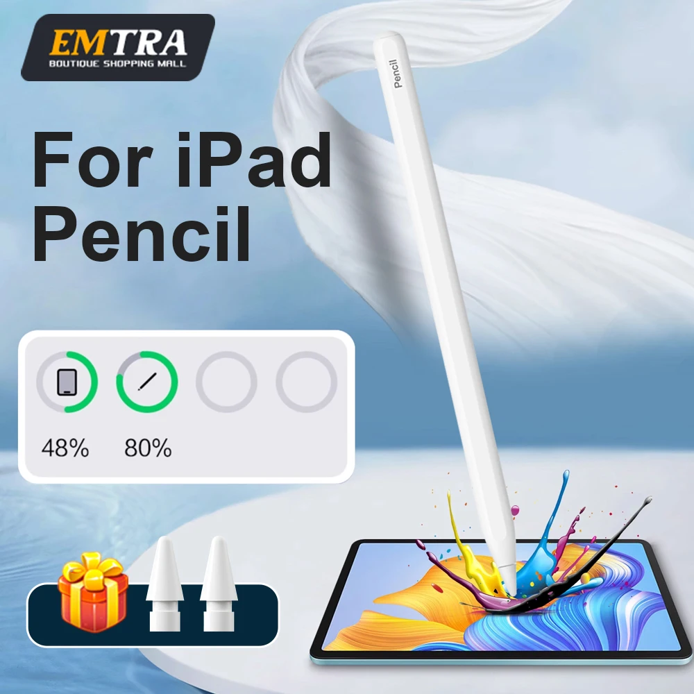 For Apple Pencil Stylus For iPad A16 Air 11 5 4 Pro 11th 13 12.9 M4 M3 ...