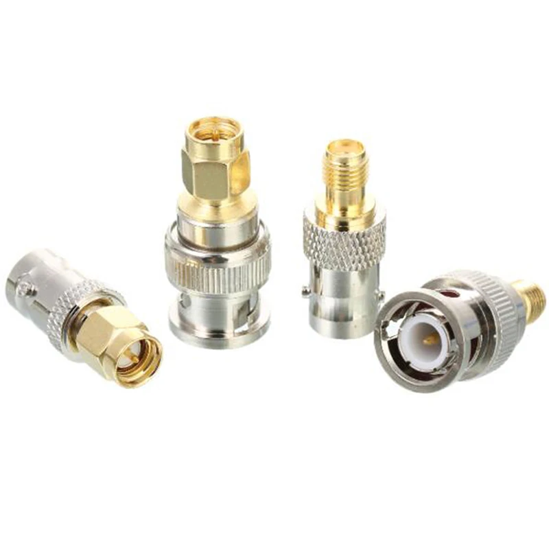 Nku-SMA-to-BNC-Connectors-Kit-4PCS-Male-Female-RF-Coax-Coaxial-Adapter ...