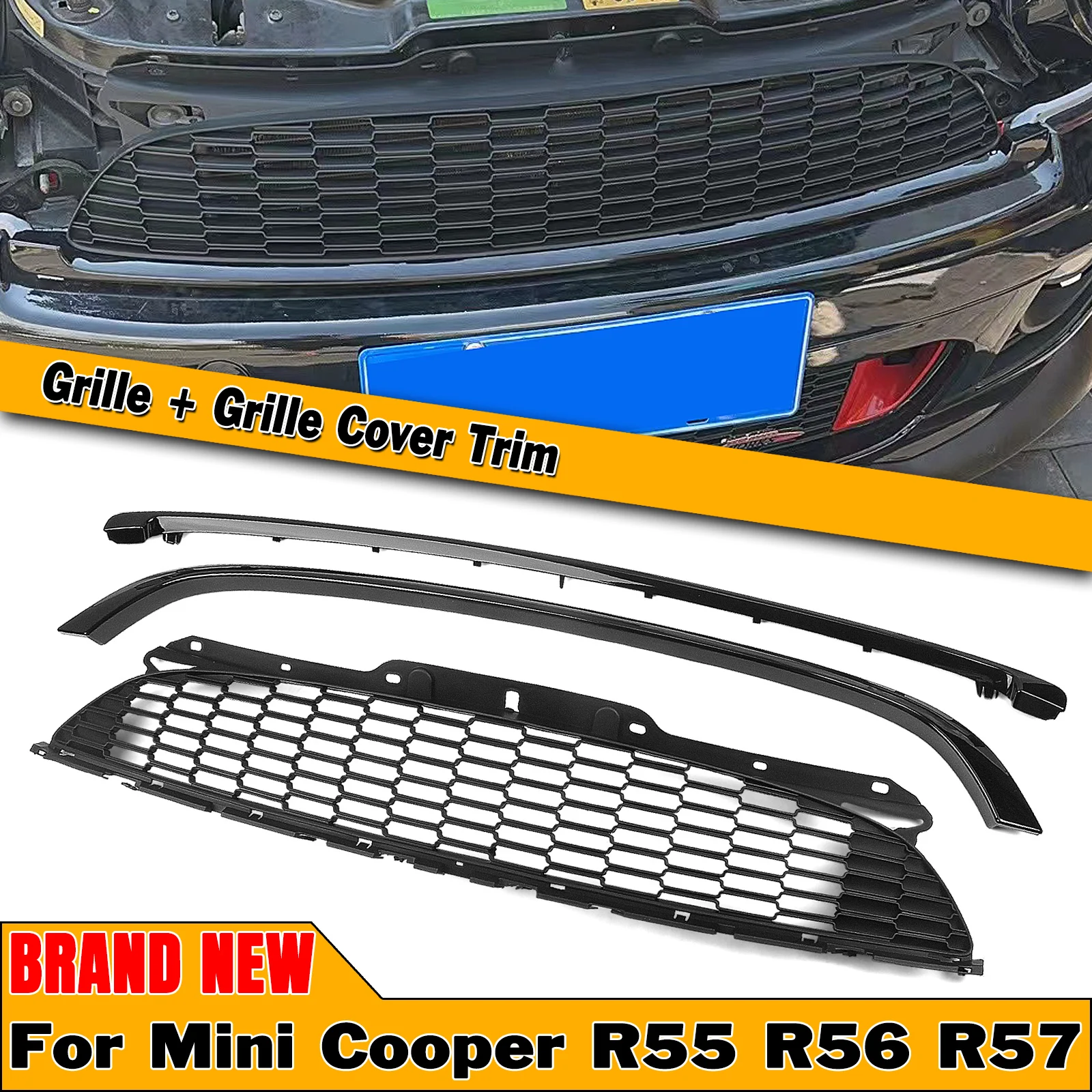 Car-Racing-Grills-Hood-Grille-Mesh-Front-Bumper-Trim-Splitter-Spoiler ...