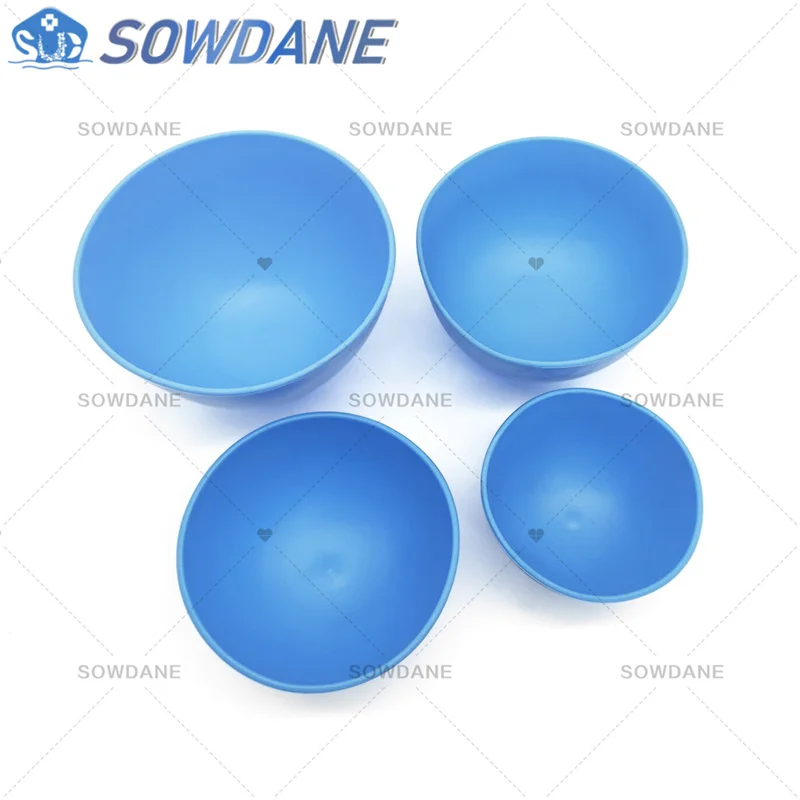 4pcs Dental Lab Silicone Flexible Rubber Mixing Bowl Material Spatule ...