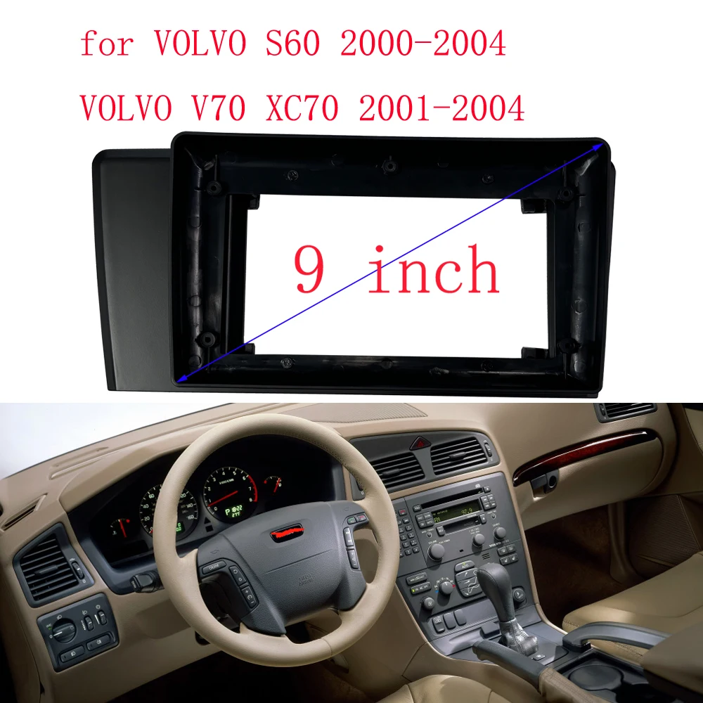 9-inch-Car-Fascia-Radio-Panel-for-VOLVO-S60-2000-2004-V70-XC70-2001 ...