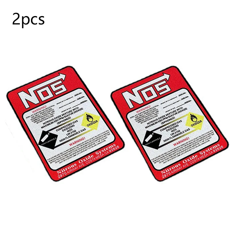 2pcs NOS Sticker Car Emblem NOS Bottle Vinyl Decal Badge Accessories ...