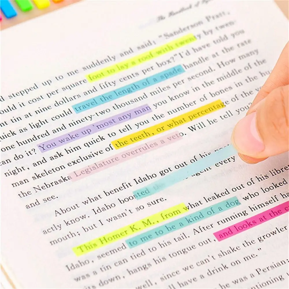 300pcs-Page-Marker-Reading-Aid-Student-Fluorescent-Sticky-Notes-Reading ...
