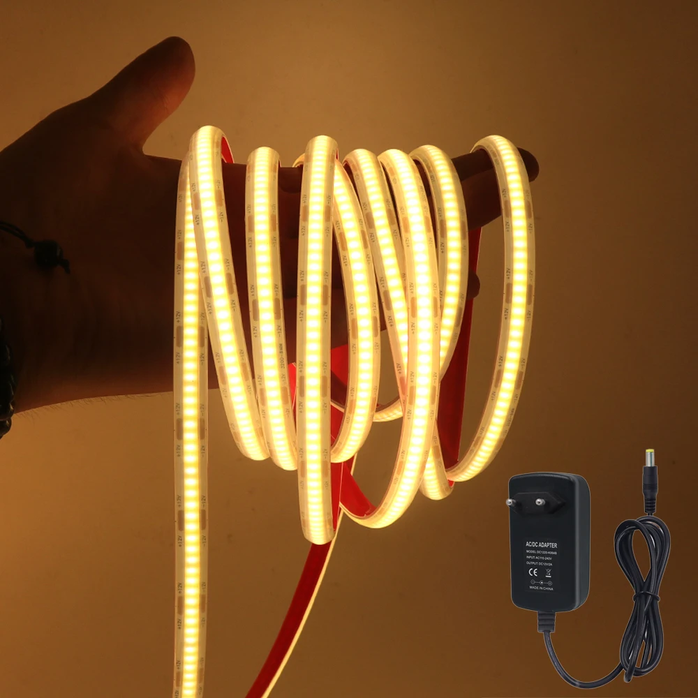 IP68-Waterproof-COB-LED-Strip-Kit-12V-320Leds-m-High-Density-Flexible ...