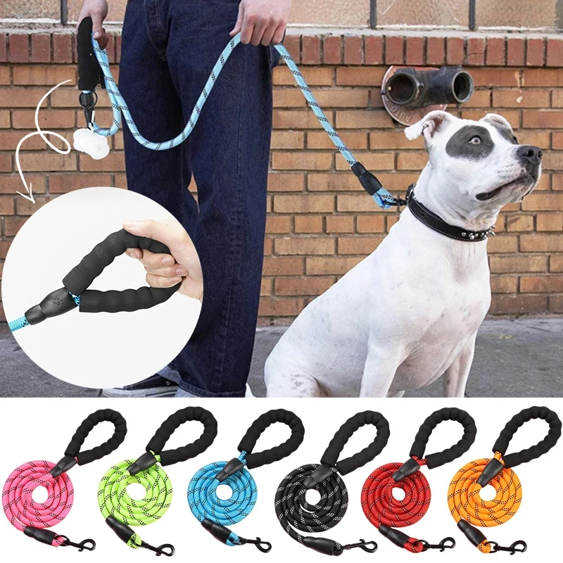Nylon-Strong-Dog-Leash-Outdoor-Training-Reflective-Pet-Traction-Rope ...
