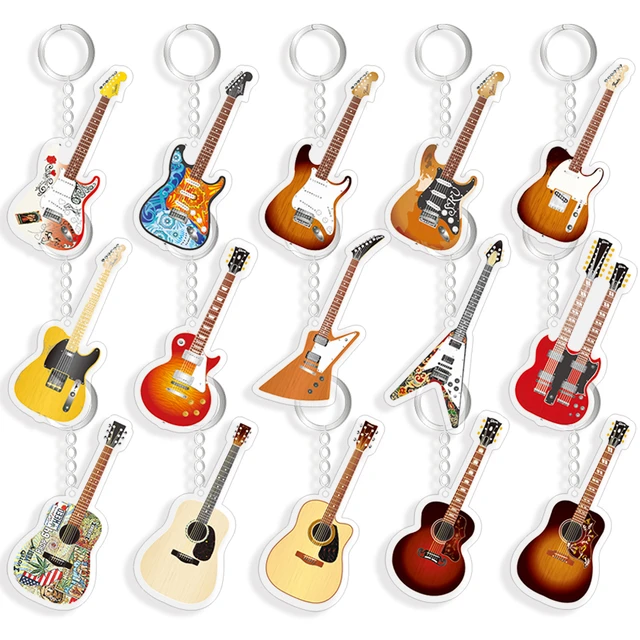 Acoustic Guitar Keychain
