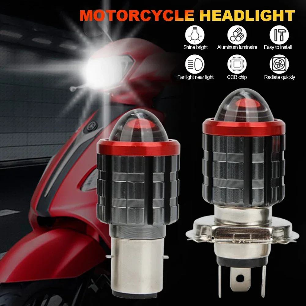 H4 H6 LED Moto Motorcycle Headlight LED Motorcycle White Yellow Bulbs ...