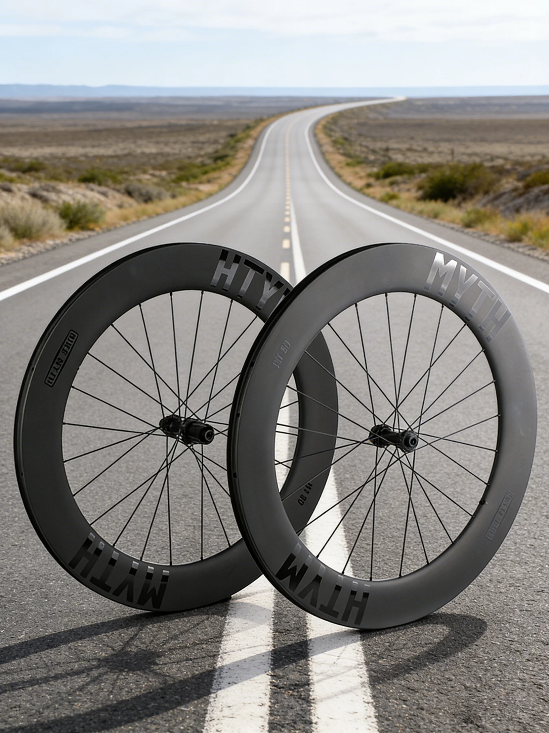 BIKE MYTH Carbon Clincher TT Disc Wheels - Lightweight Aerodynamic ...