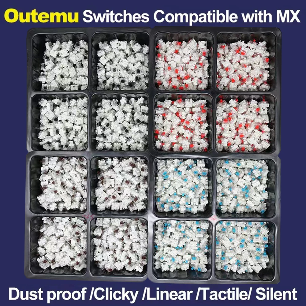 Outemu Blue Switch Mechanical Keyboard Custom Silent Linear Switches ...