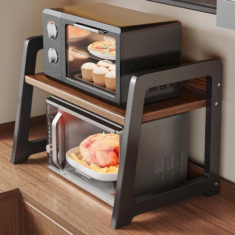 High-end-Kitchen-Solid-Wood-Microwave-Rack-Storage-Shelf-Countertop ...