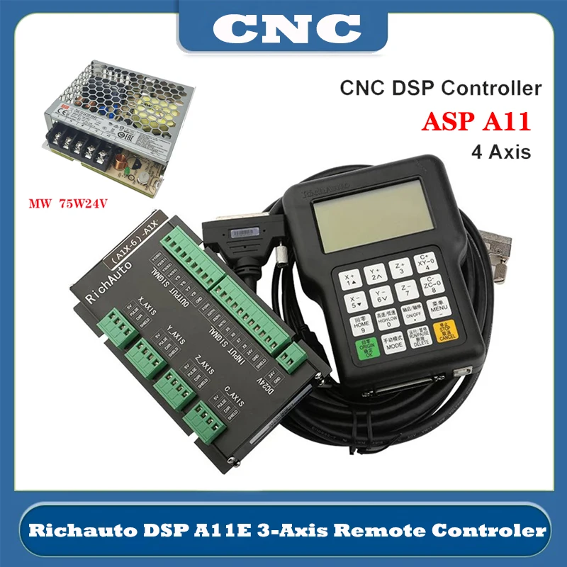 A11E-A18E-RichAuto-DSP-CNC-controller-3axis-4axis-Motion-remote-For-CNC-engraving-and-cutting ...