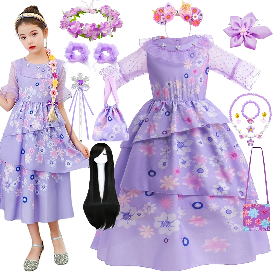 Encanto Costumes Cosplay Princess Dress Isabella Charm for Girls ...