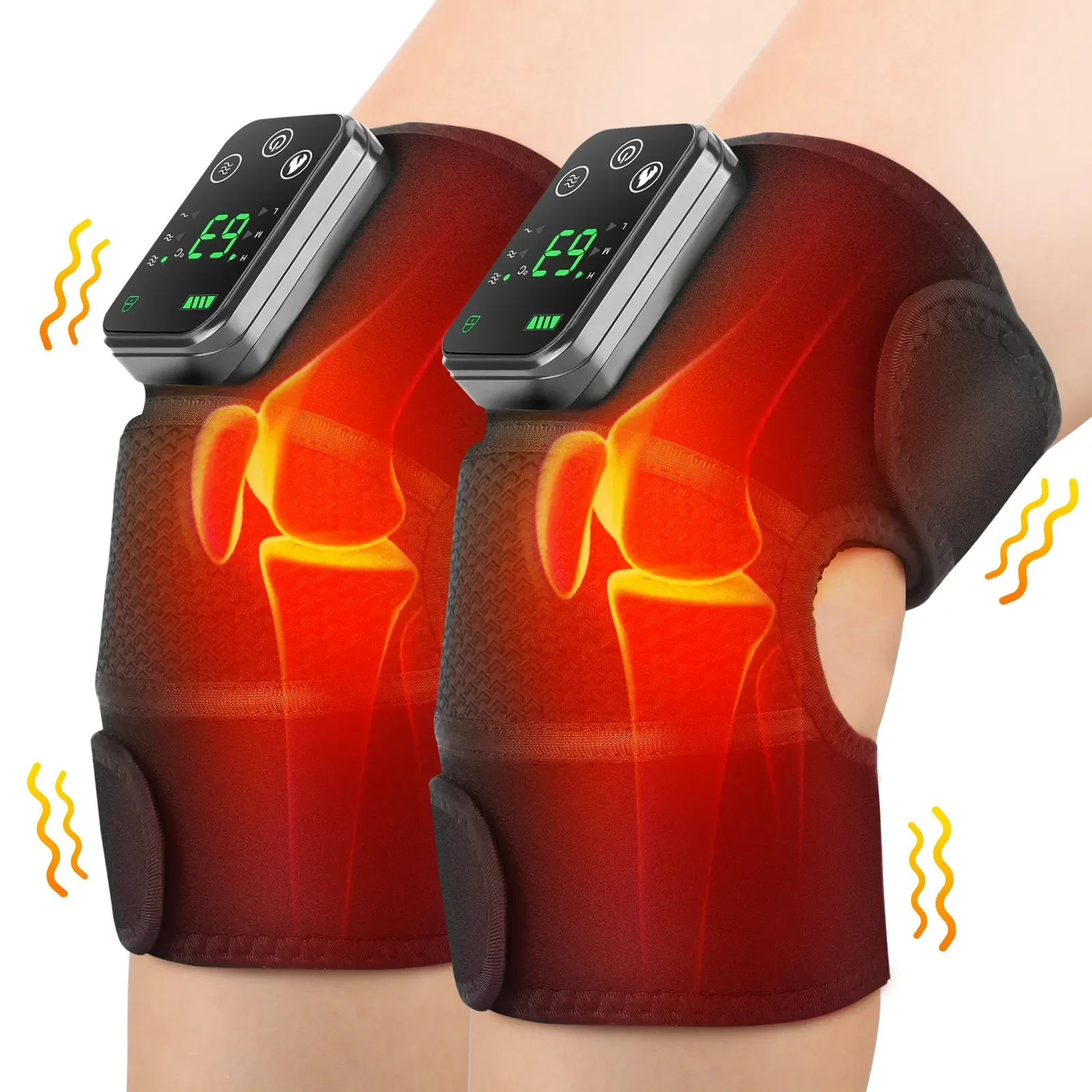 Eletric-Knee-Temperature-Massager-Leg-Joint-Heating-Vibration-Massage ...