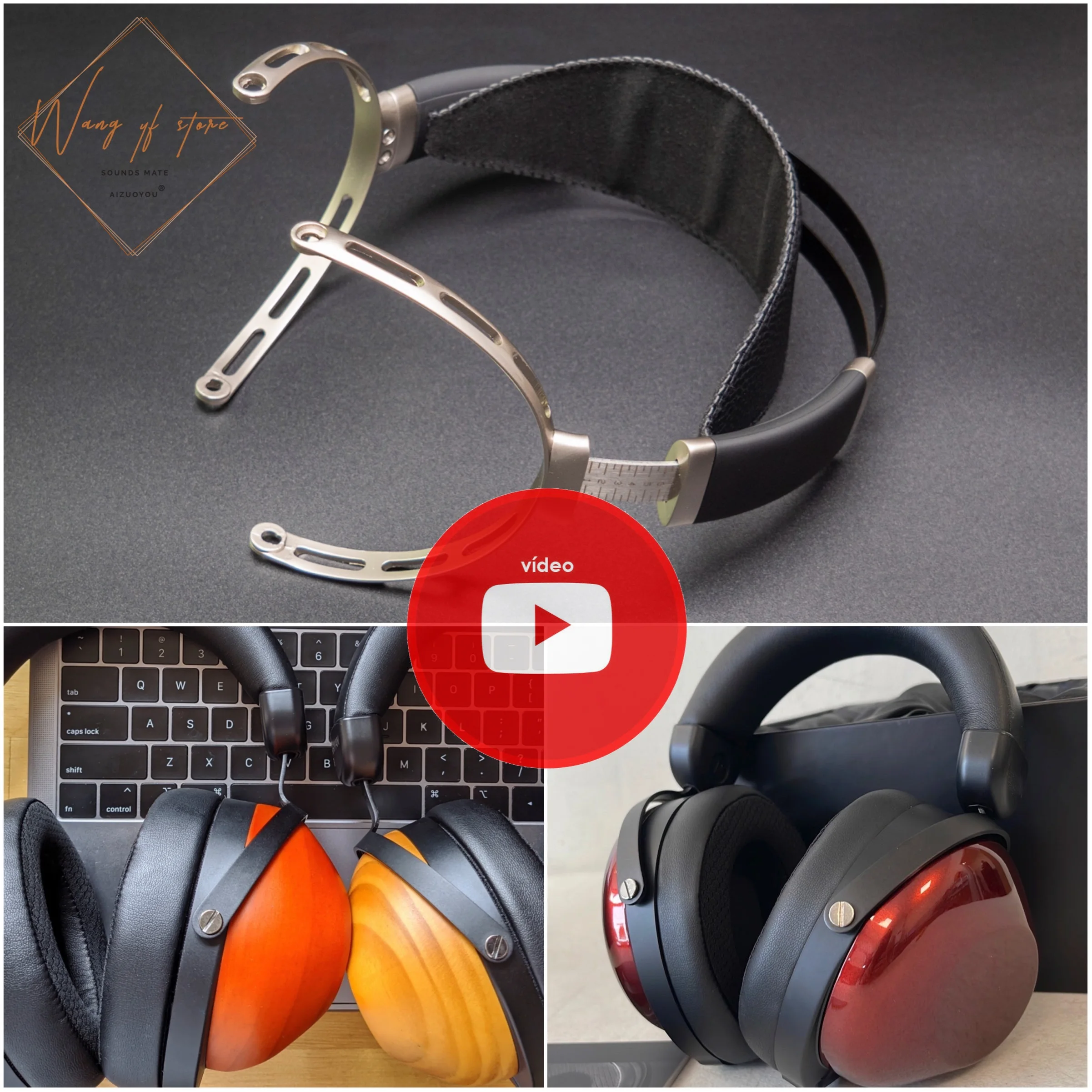 Metal Headband Cushion Pad Ear Hook For Hifiman HE R10 R9 Full Size ...