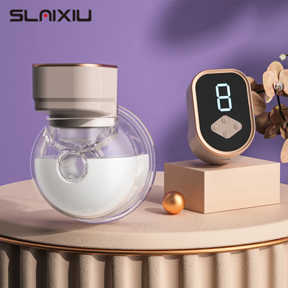 Portable-Electric-Breast-Pump-Silent-Wearable-Automatic-milk-pump-LED ...